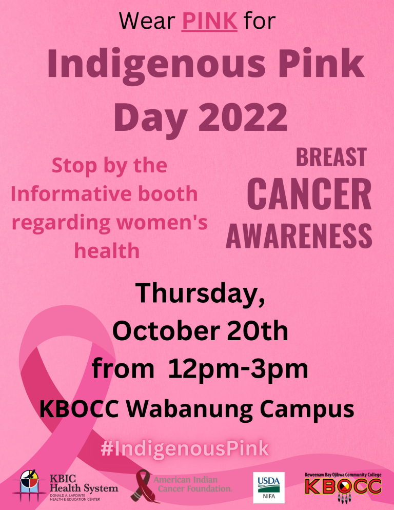 Indigenous Pink Day - Keweenaw Bay Ojibwa Community College